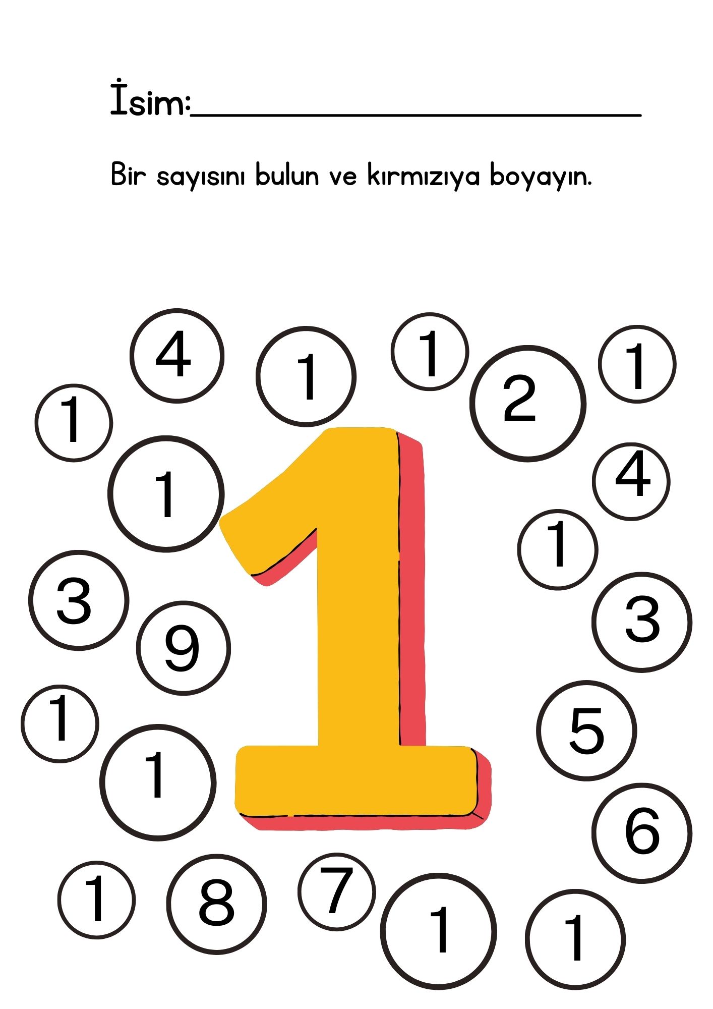 Preschool number 1 worksheets - Preschool Worksheets and Art Activities